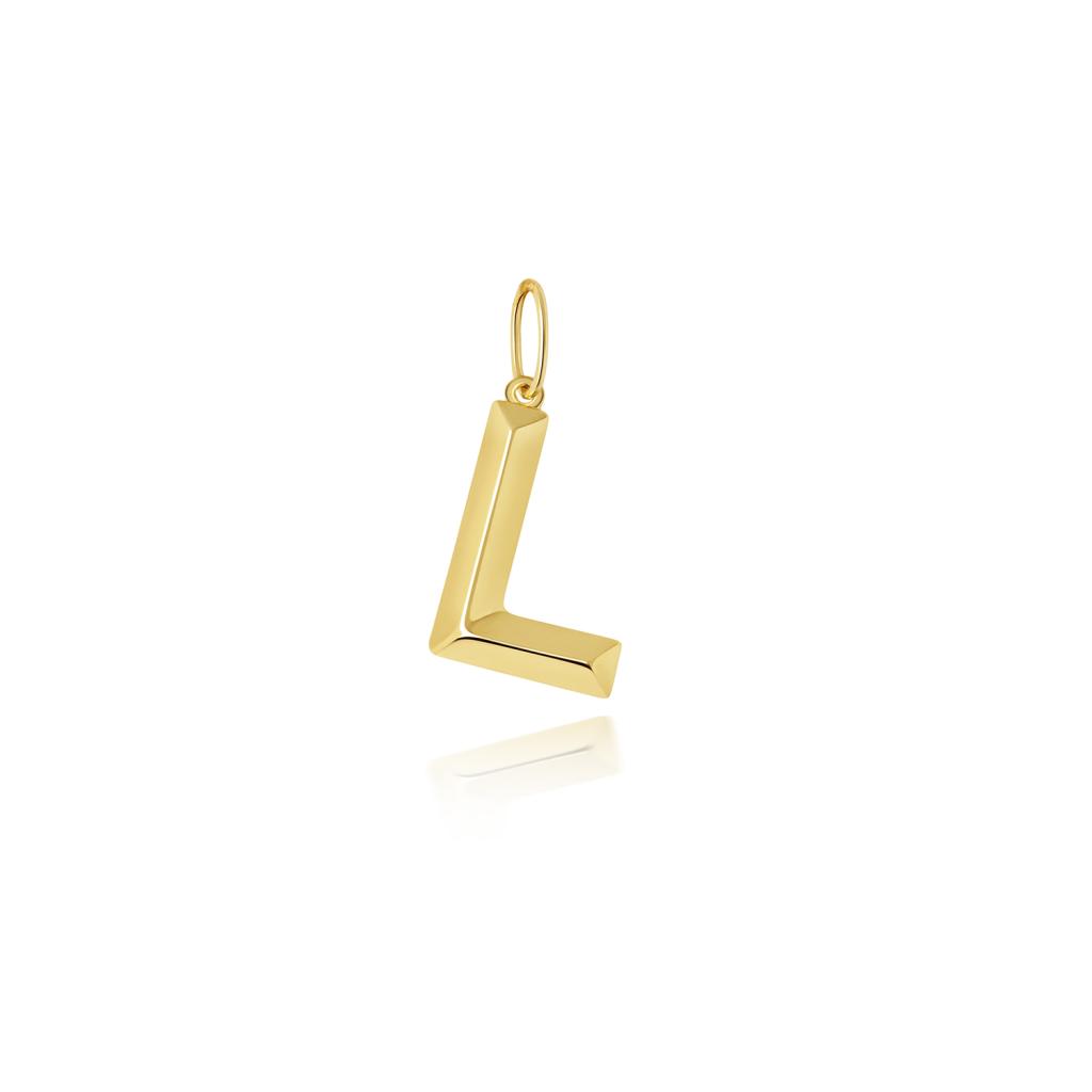 9ct Gold Initial L Pendant | Chain Reaction Jewellers